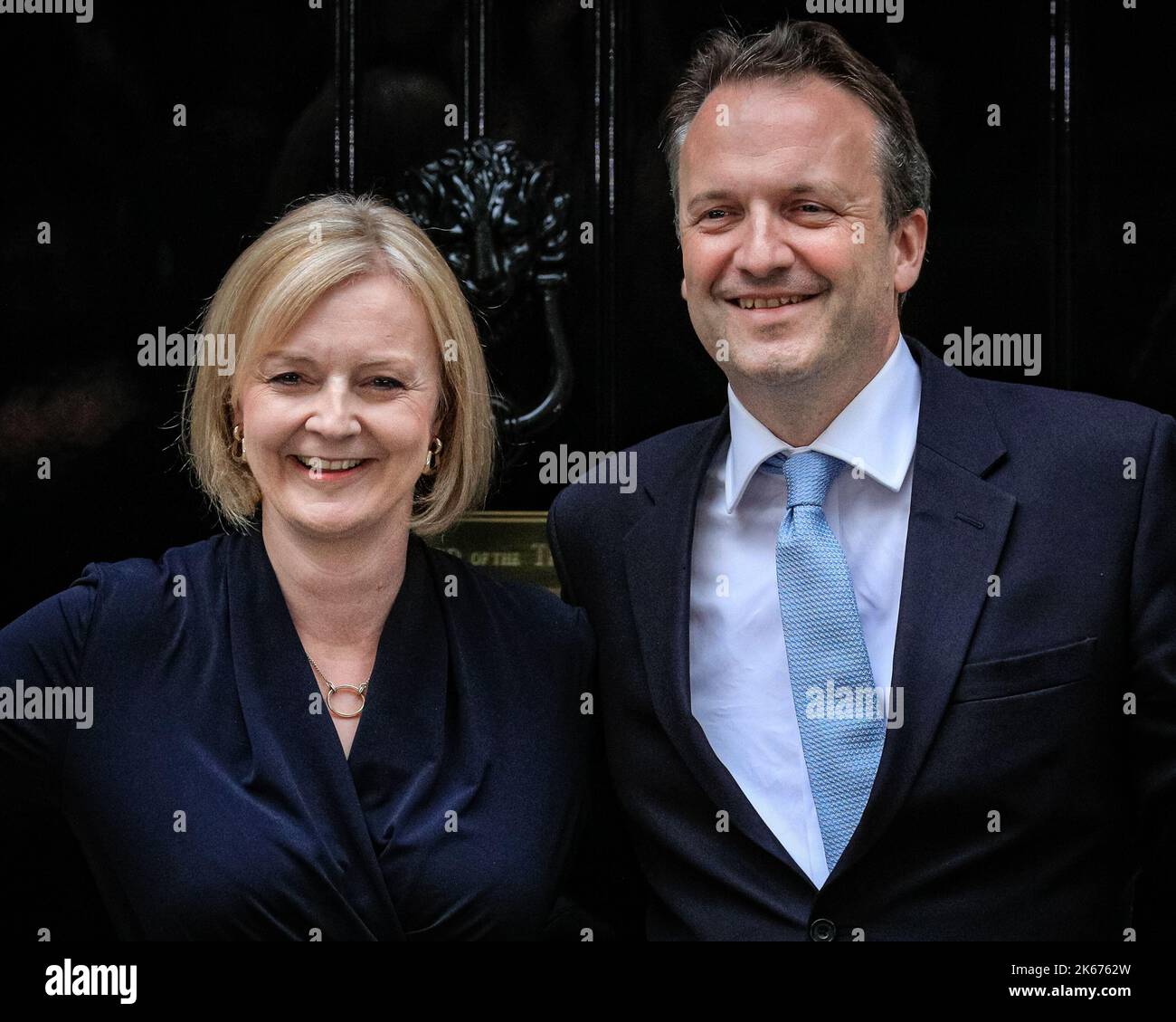 Liz Truss, MP, British Prime Minister, with husband Hugh O'Leary ...
