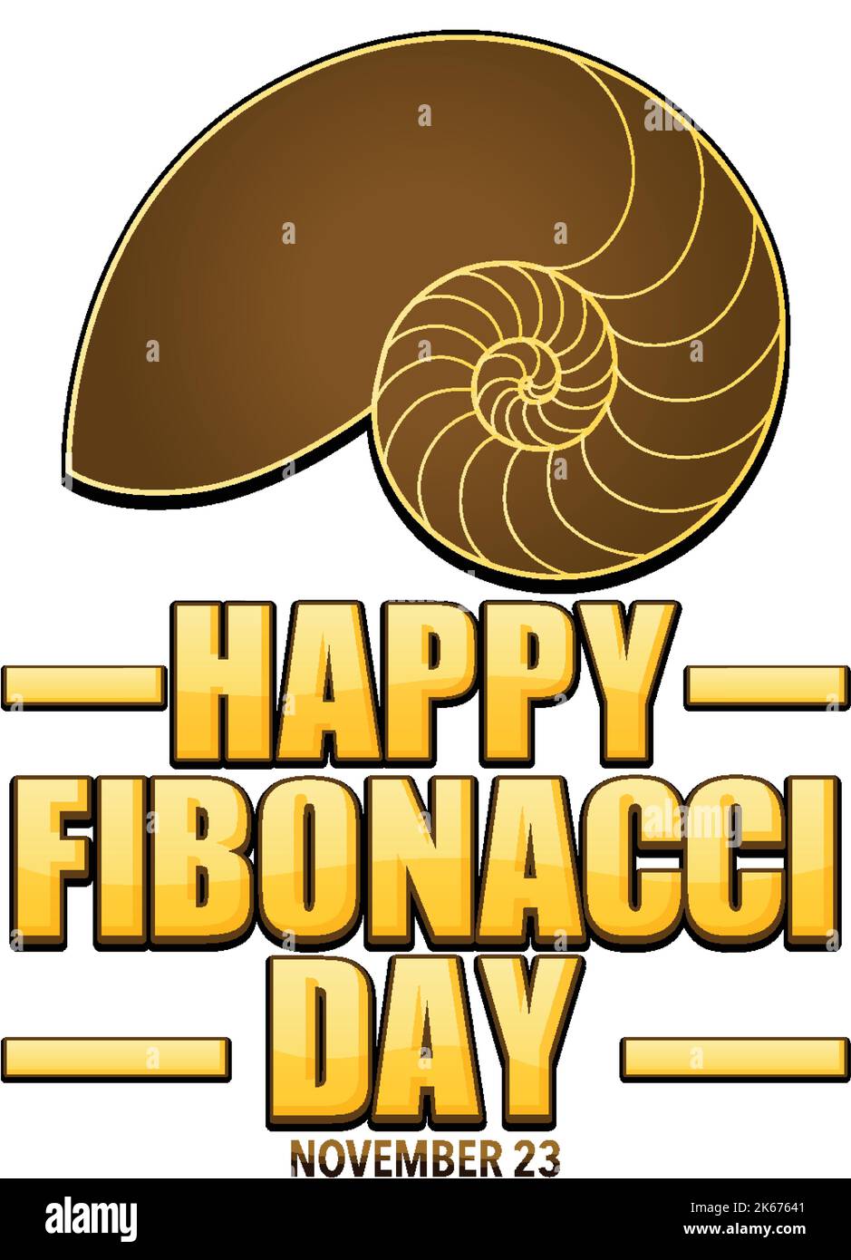 Fibonacci day poster design illustration Stock Vector Image & Art - Alamy