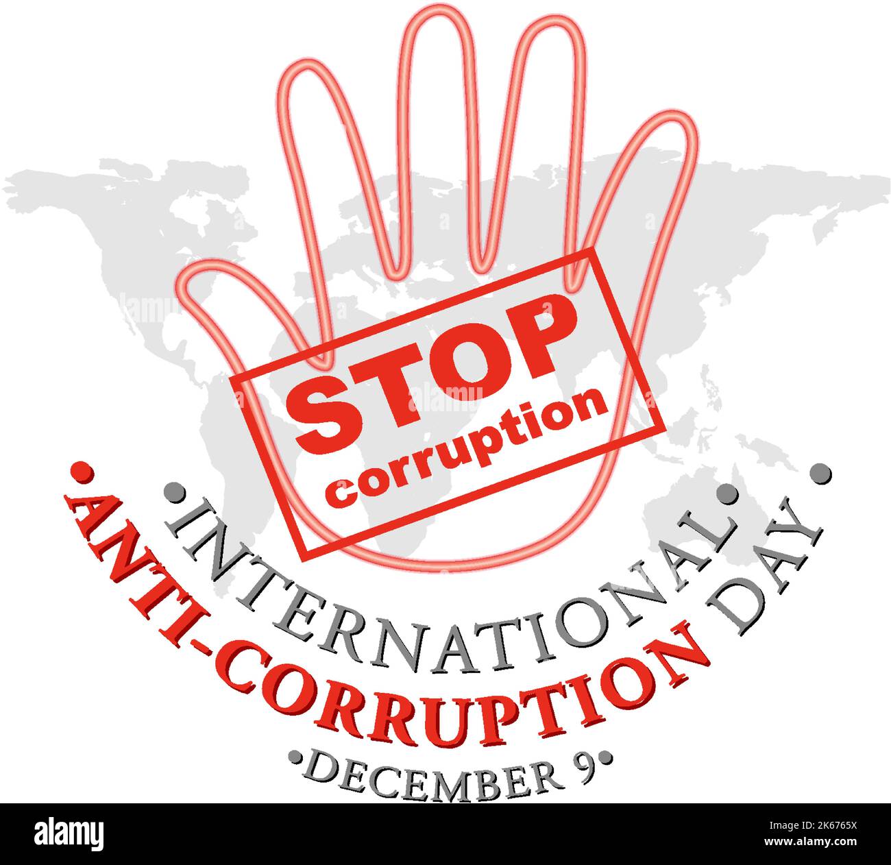 International Anti corruption day poster design illustration Stock ...