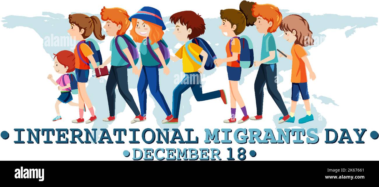 International Migrants Day Banner Design illustration Stock Vector ...