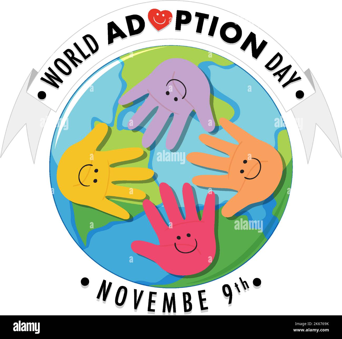World Adoption Day Logo Design illustration Stock Vector Image & Art ...