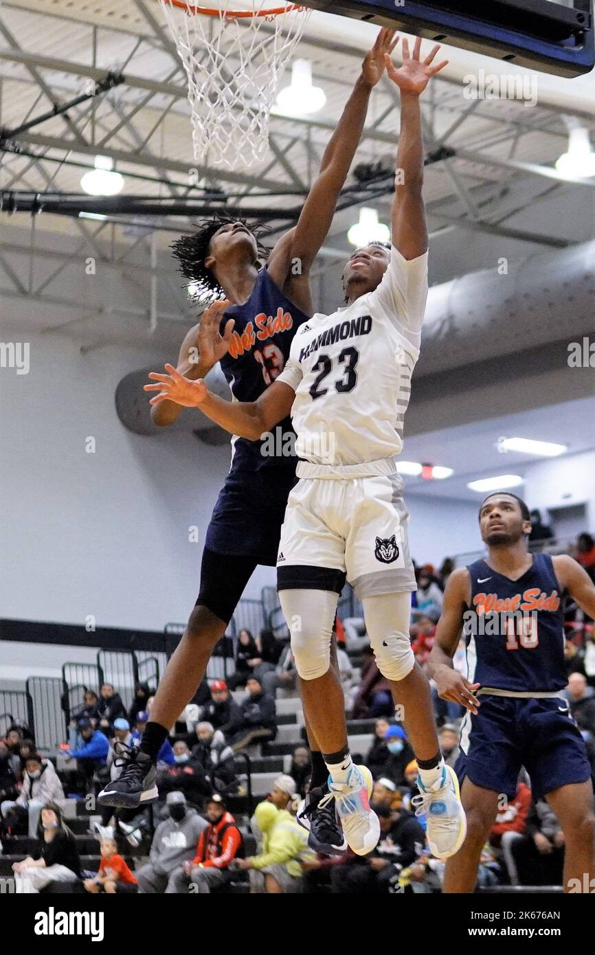 A vertical shot of the Hammond vs Westside 2021 InHigh school ...