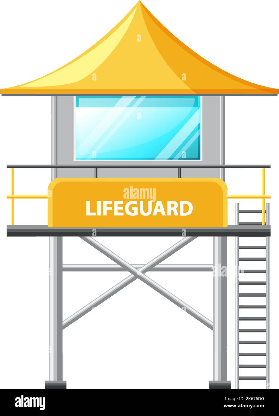 Lifeguard Tower Cartoon Style illustration Stock Vector Image & Art - Alamy