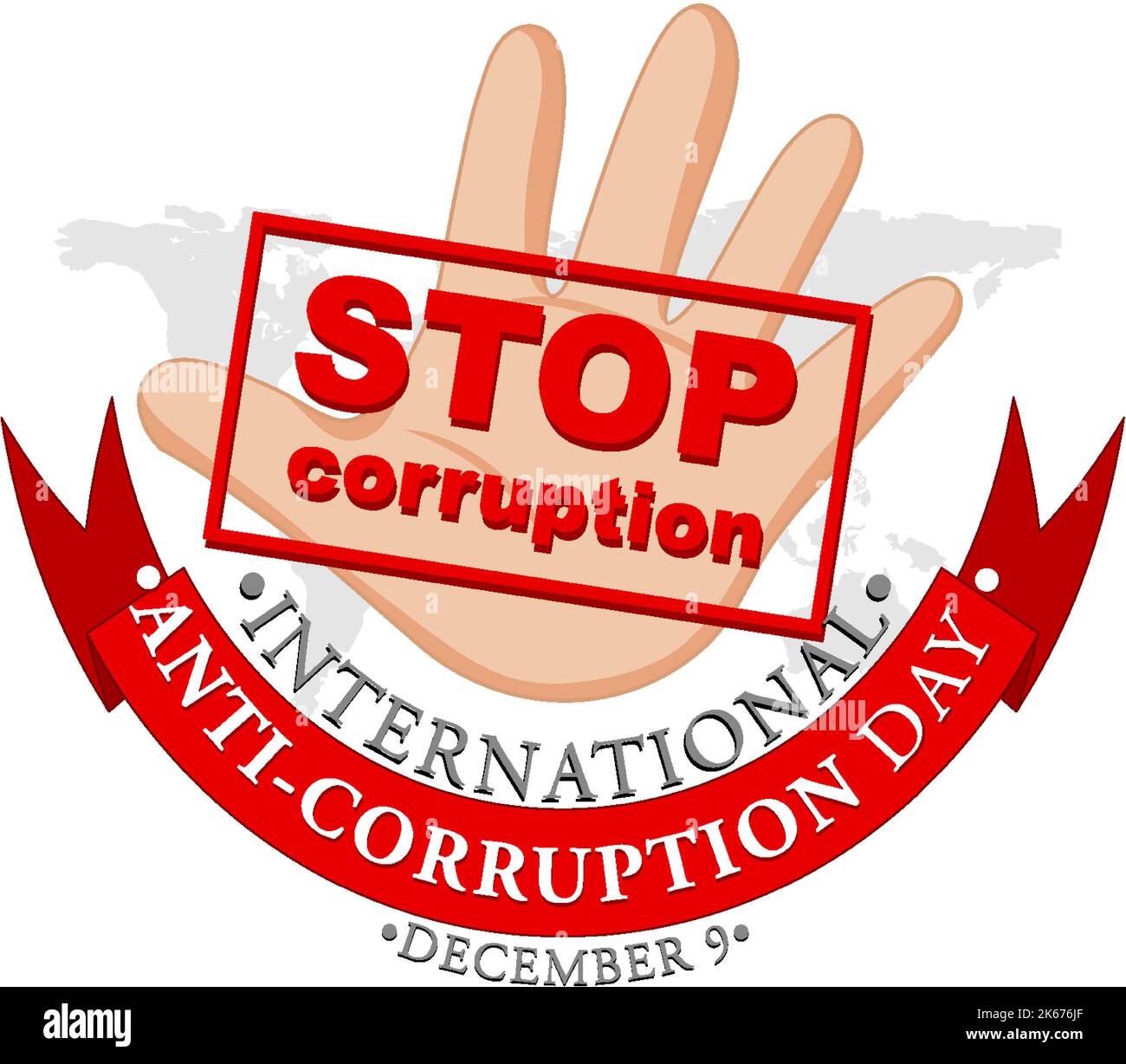 International Anti corruption day poster design illustration Stock ...