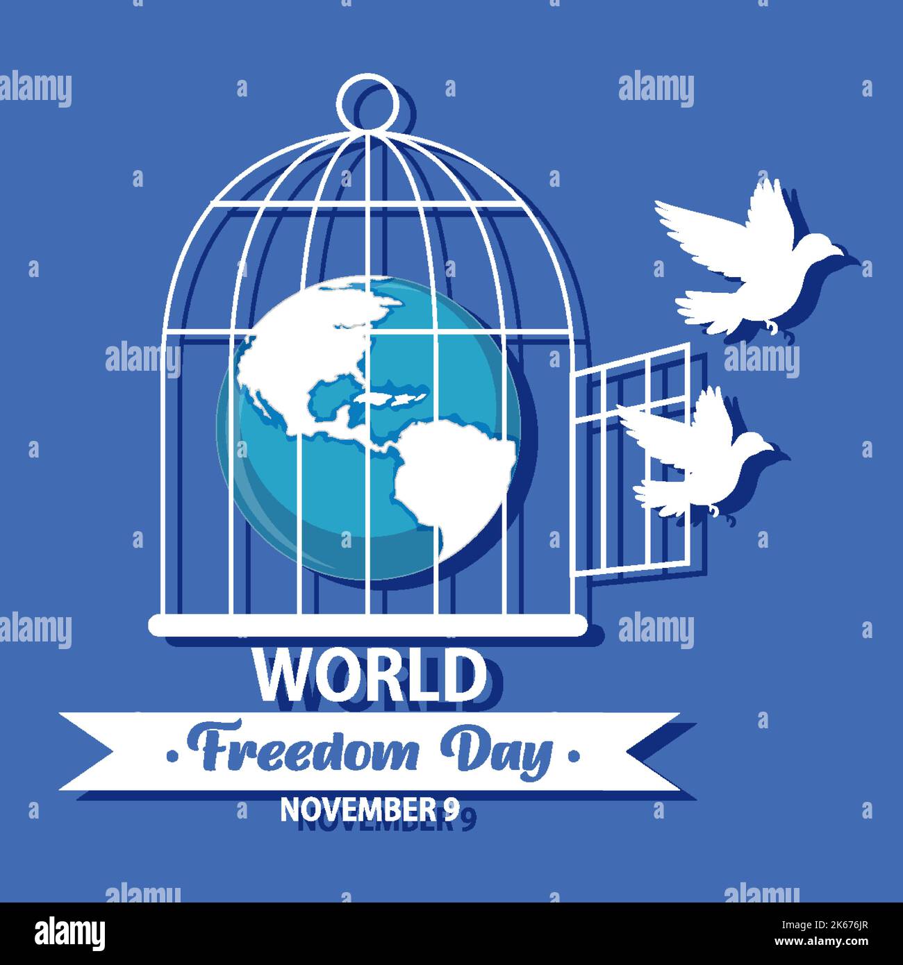World freedom day postr template illustration Stock Vector Image & Art ...