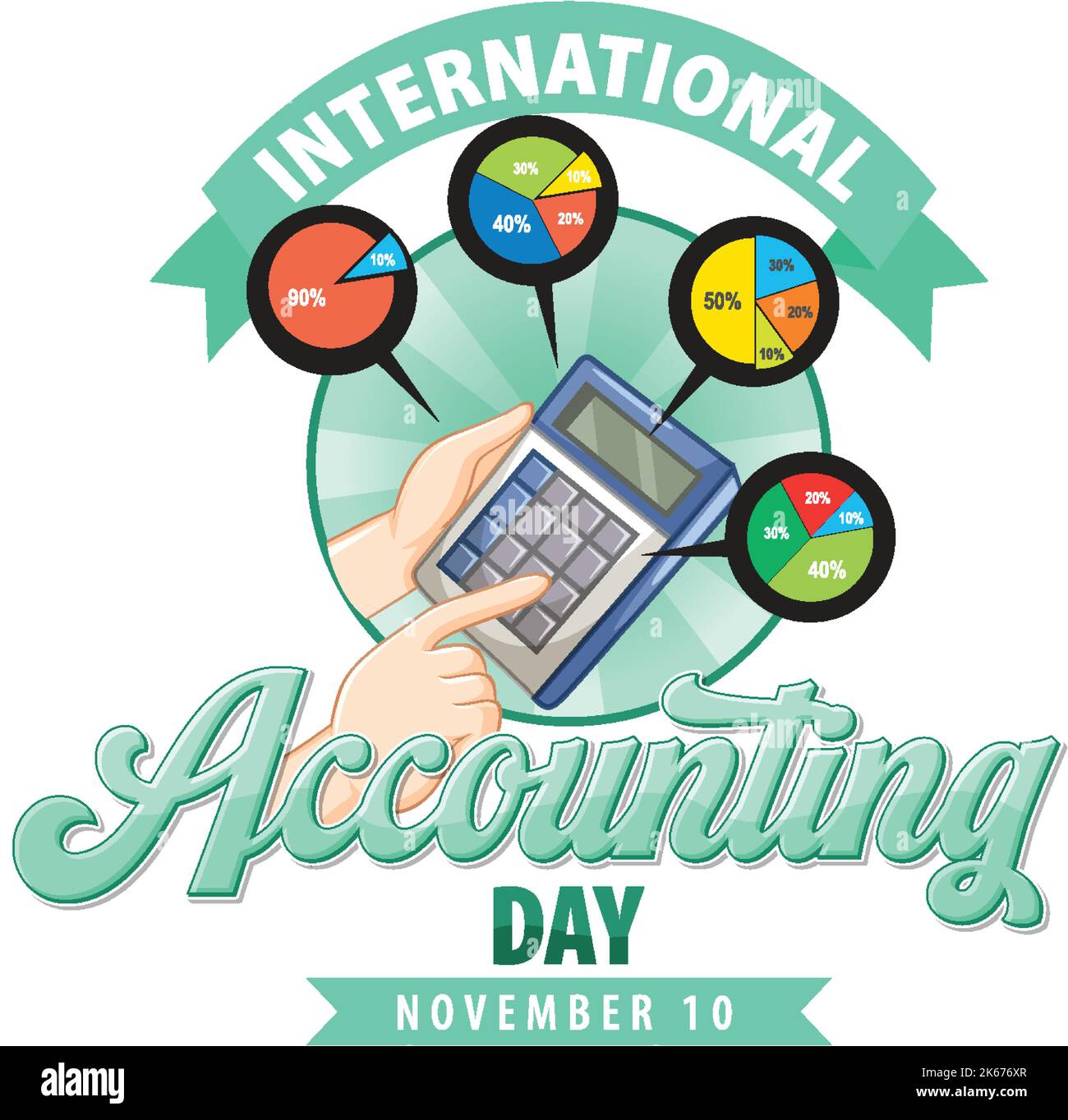 International Accounting Day Logo Design illustration Stock Vector ...