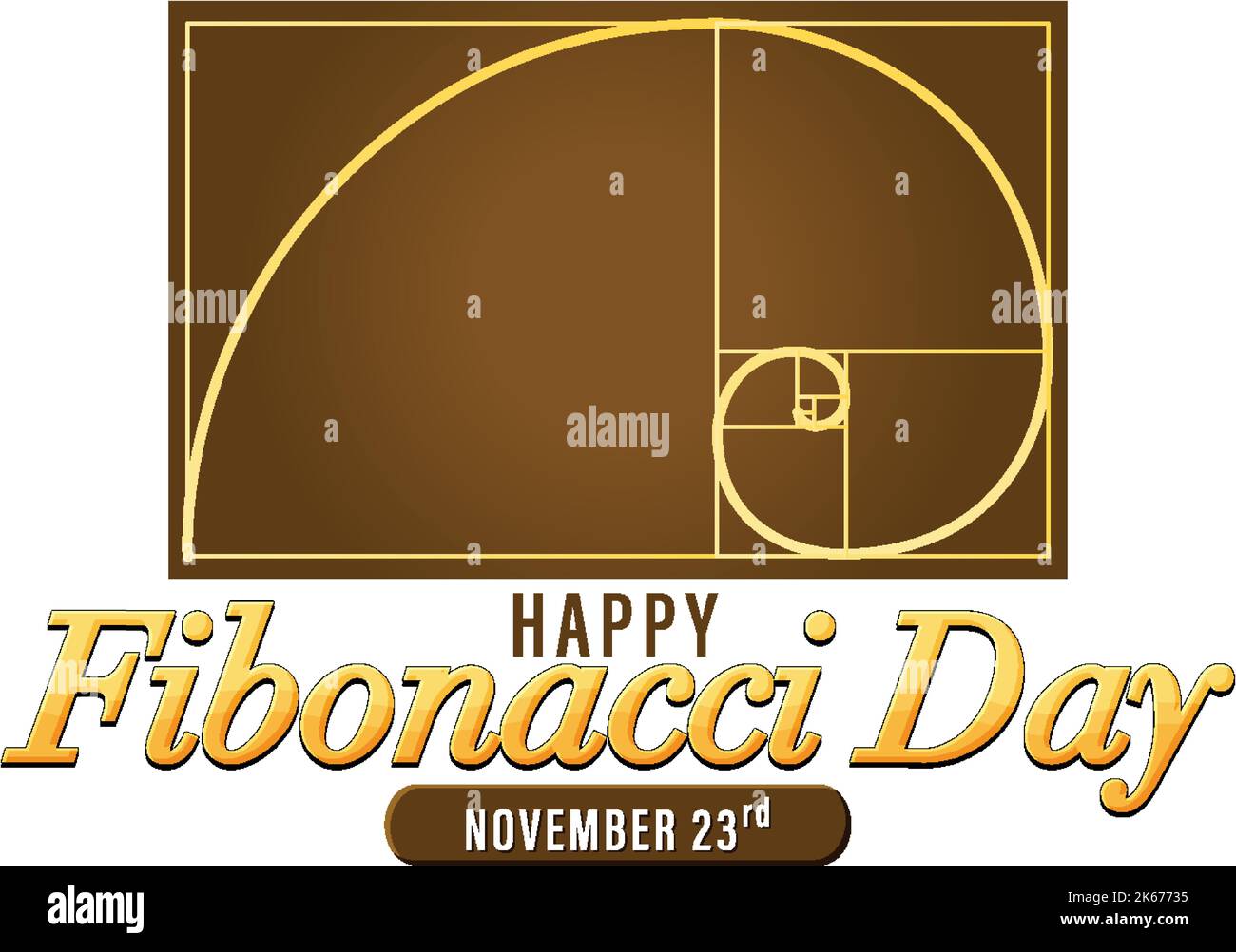 Fibonacci day poster design illustration Stock Vector Image & Art - Alamy