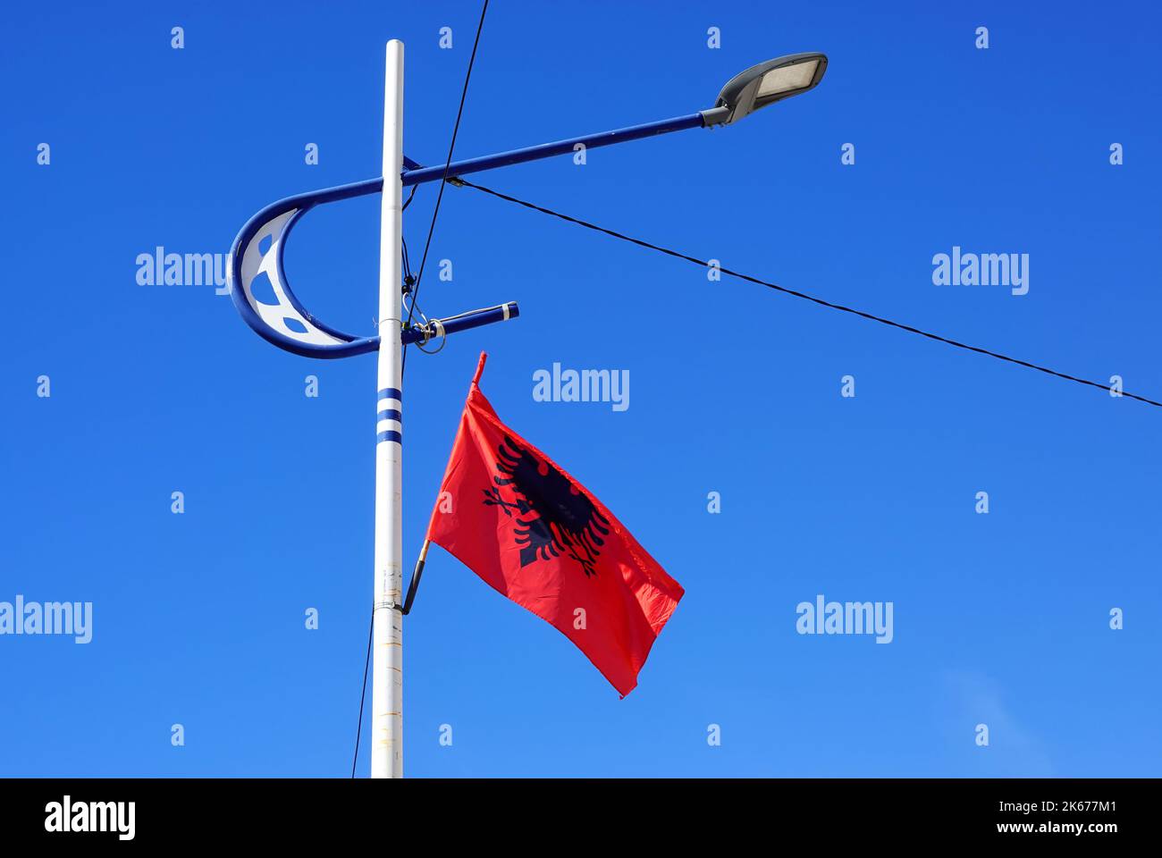Flag of the Republic of Albania, Saranda, Albania Stock Photo - Alamy Flag of the Republic of Albania, Saranda, Albania Stock Photo - Alamy