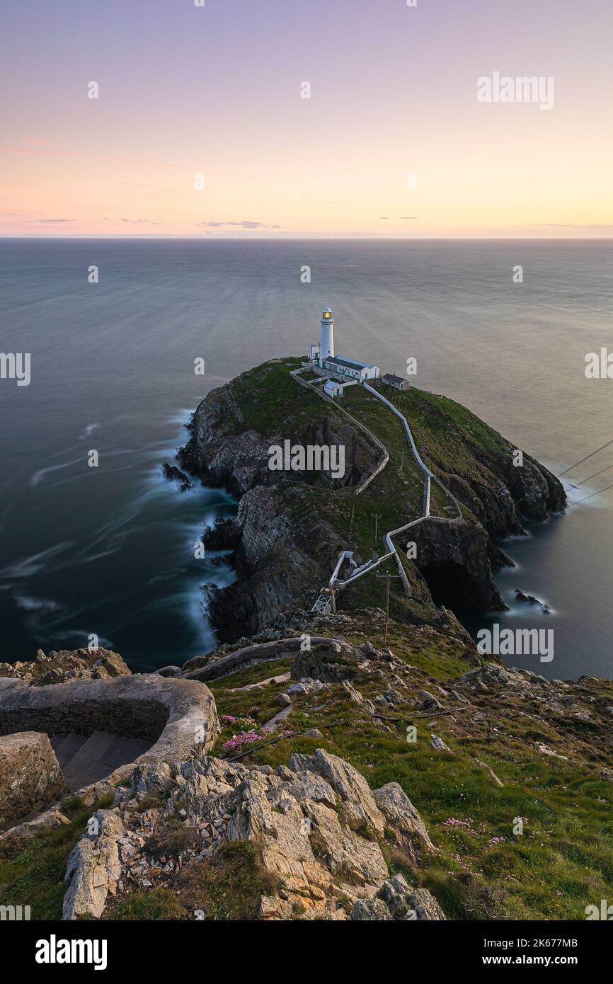 South Stack Lighthouse, Holyhead island, Anglesey, Wales, United ...
