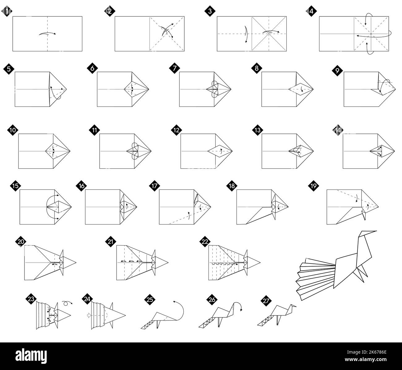Tutorial How To Make Origami Peacock Step By Step Instructions Bird Tutorial How To Make Origami Peacock Step By Step Instructions Bird
