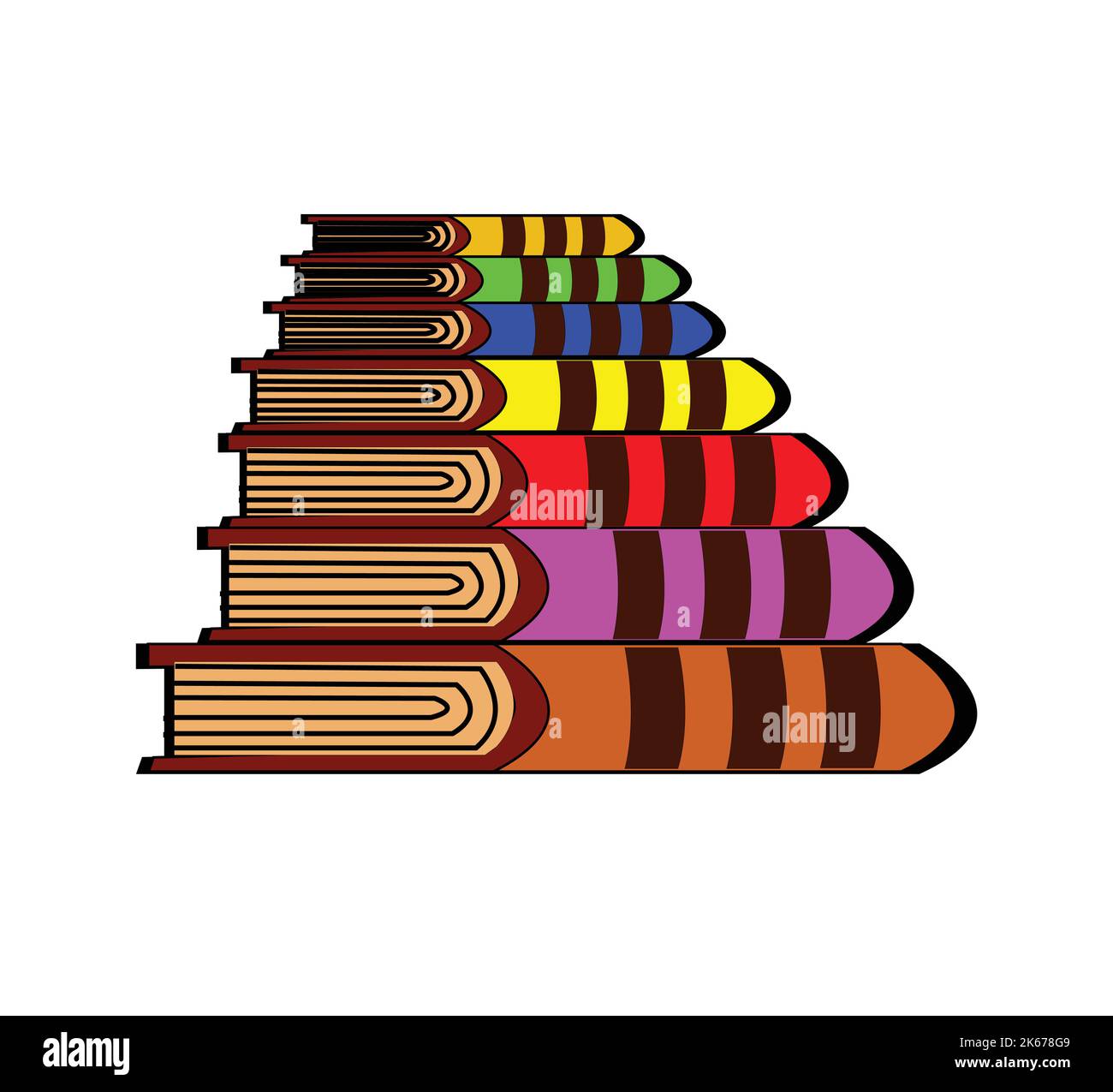 Stack of books color design. graphic source stock original vector ...