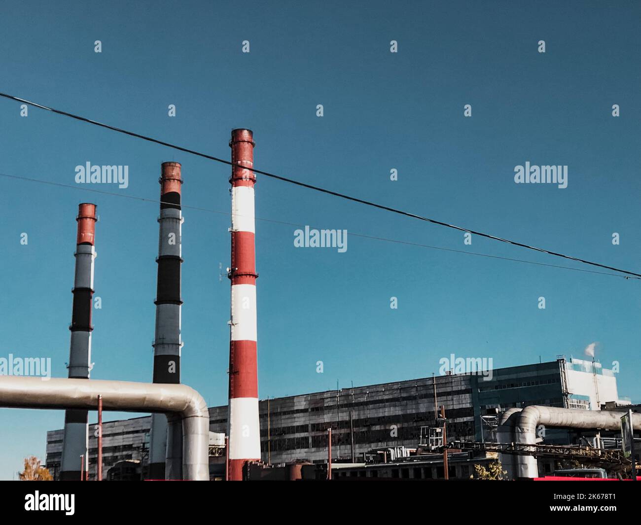 gas pipeline power plant pipe reservoir energy heating Stock Photo - Alamy