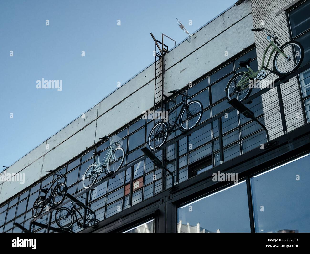 bike shop marketing exhibition neon test drive ride roll Stock Photo ...