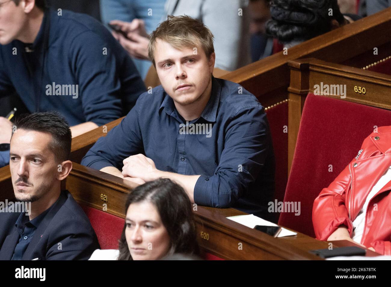 Deputy Louis Boyard attends a session of Questions to the Government at ...