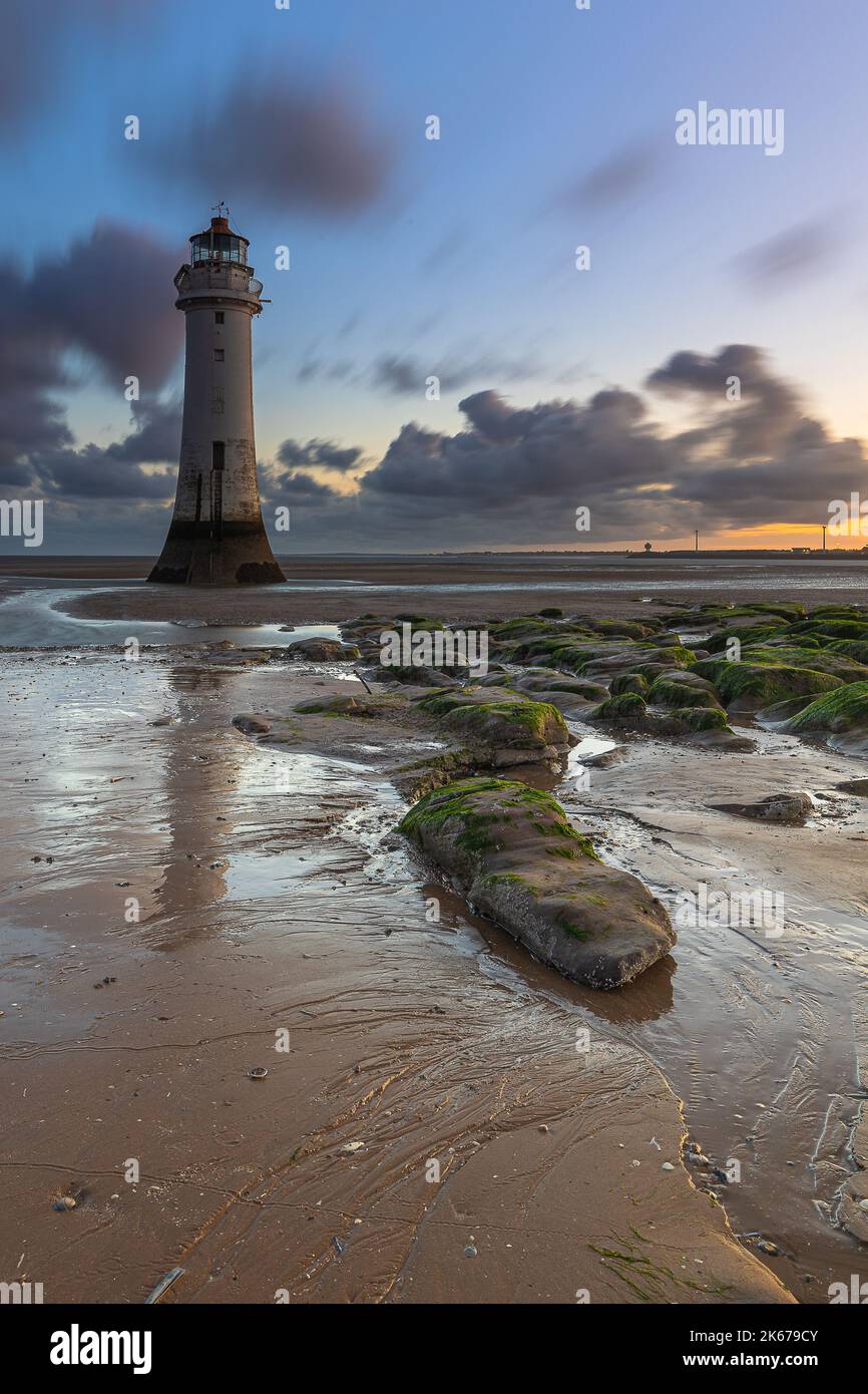 New Brighton Lighthouse, Liverpool, England, United Kingdom Stock Photo ...