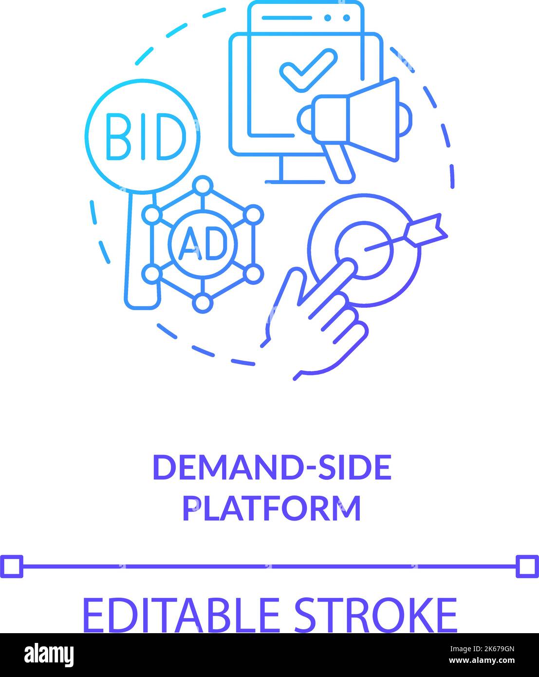 Demand-side platform blue gradient concept icon Stock Vector Image ... Demand-side platform blue gradient concept icon Stock Vector Image ...