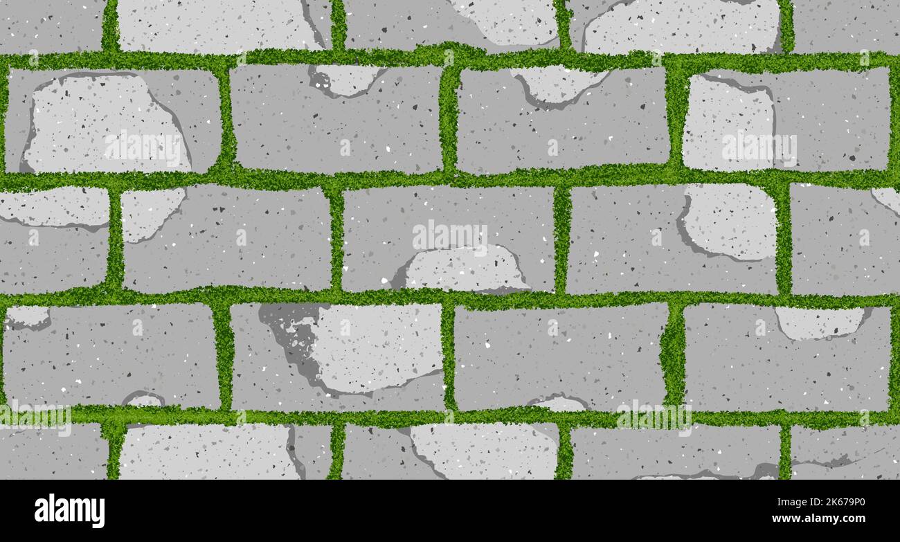 Mossy pavement Stock Vector Images - Alamy