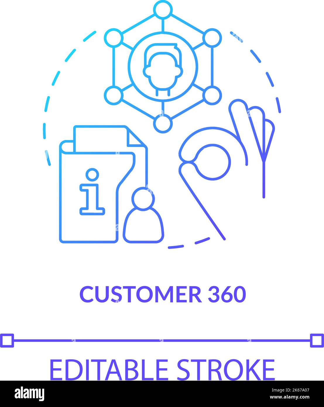 Master customer record red gradient concept icon Stock Vector Image ...