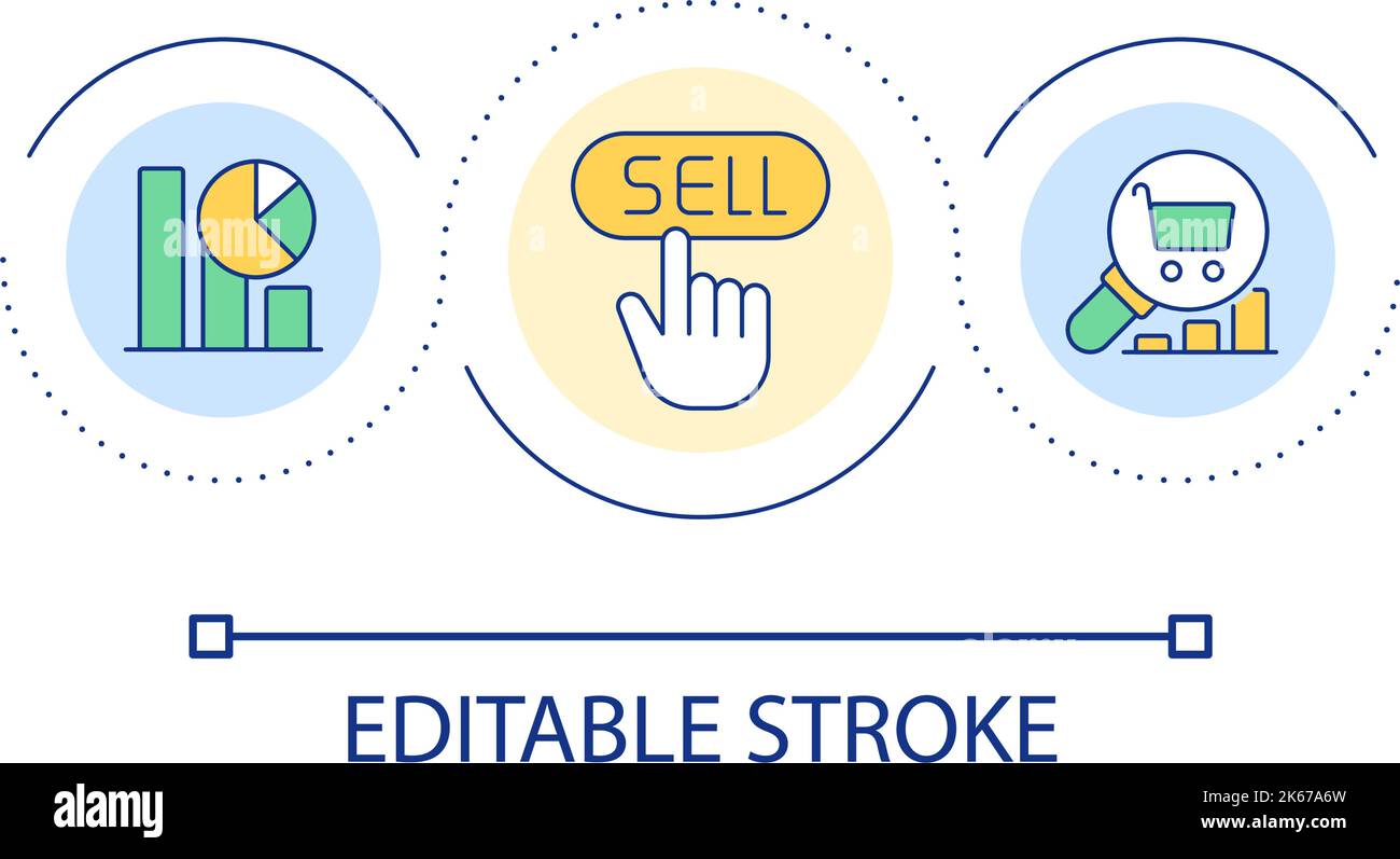 Selling analytics loop concept icon Stock Vector Image & Art - Alamy