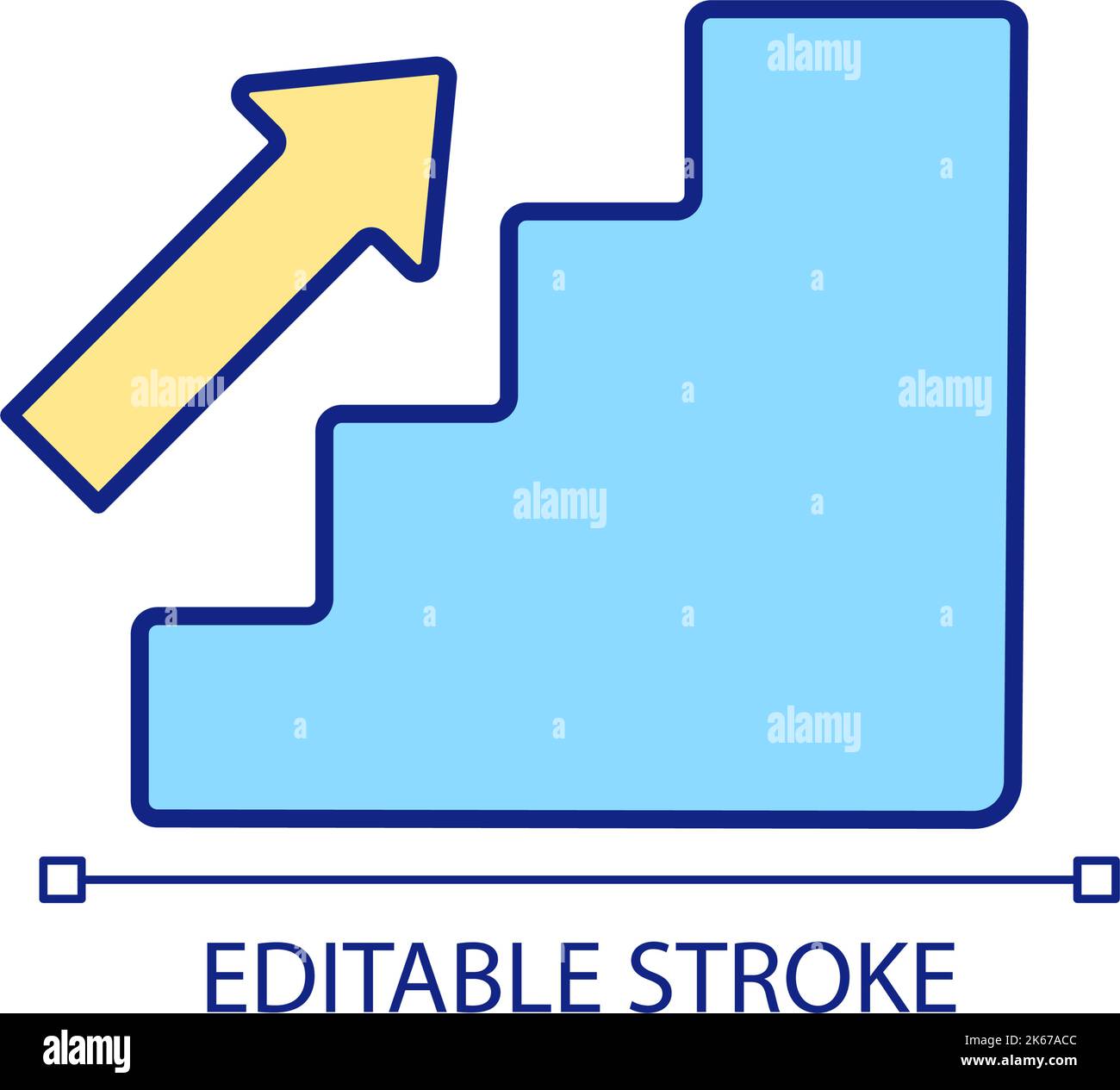 Climb stairs RGB color icon Stock Vector Image & Art - Alamy