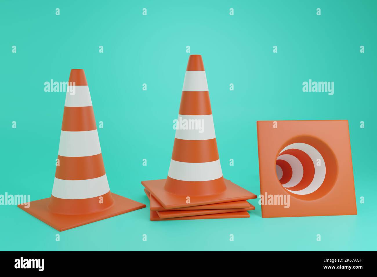 traffic cone is symbol for security warning , road repair, safety ...