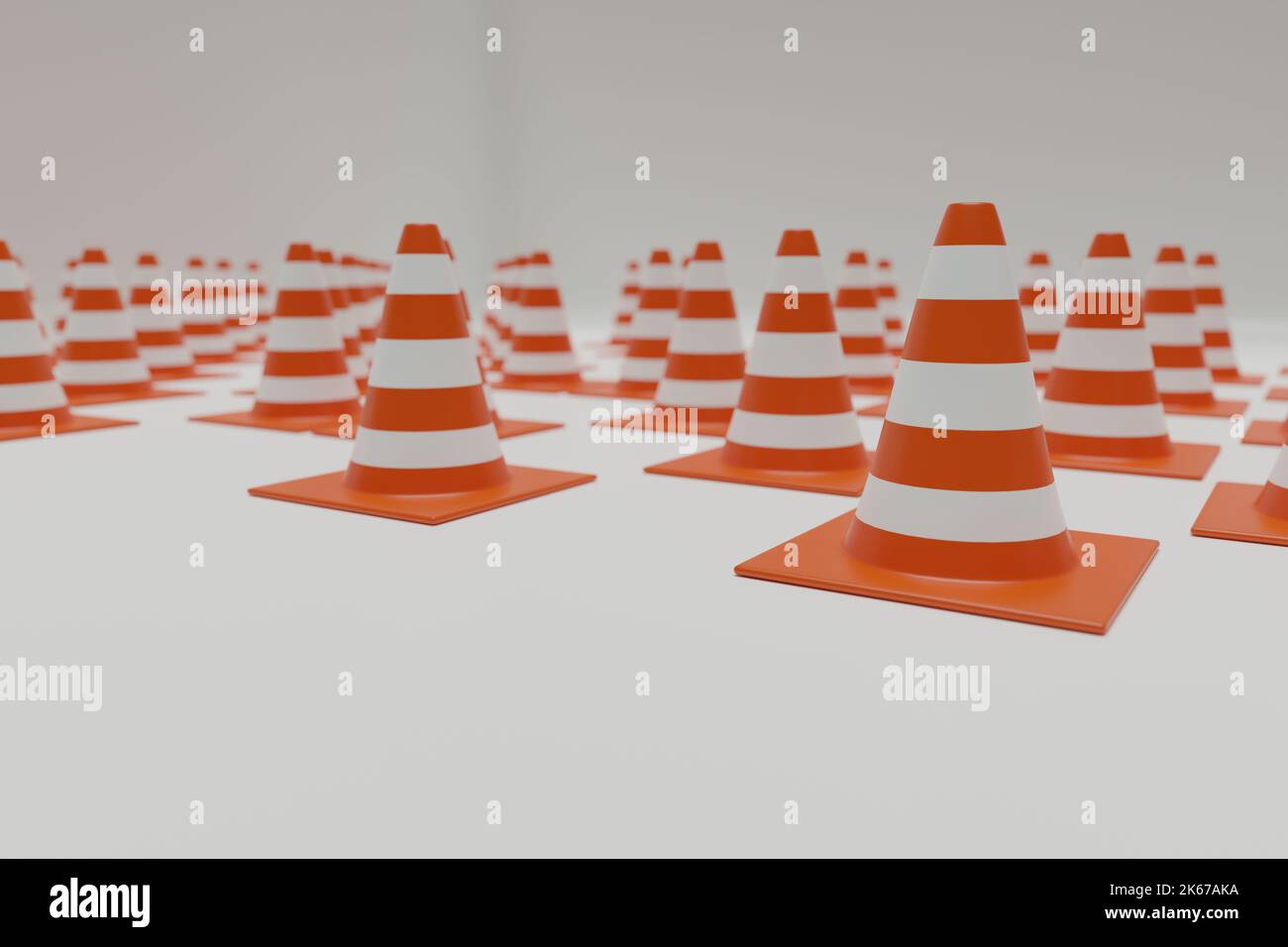 traffic cone is symbol for security warning , road repair, safety ...