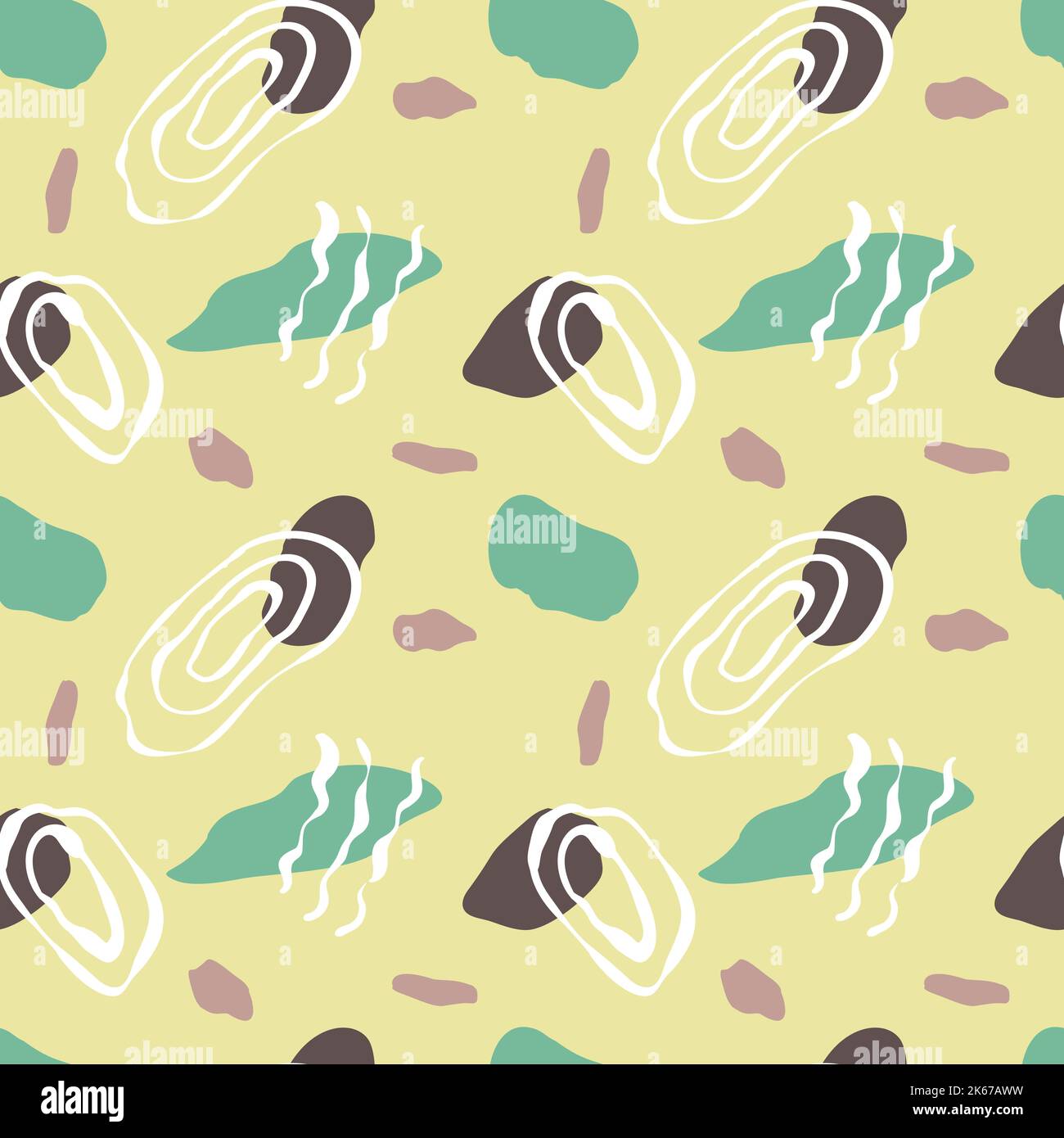 Boho seamless pattern with abstract shapes Stock Vector Image & Art - Alamy