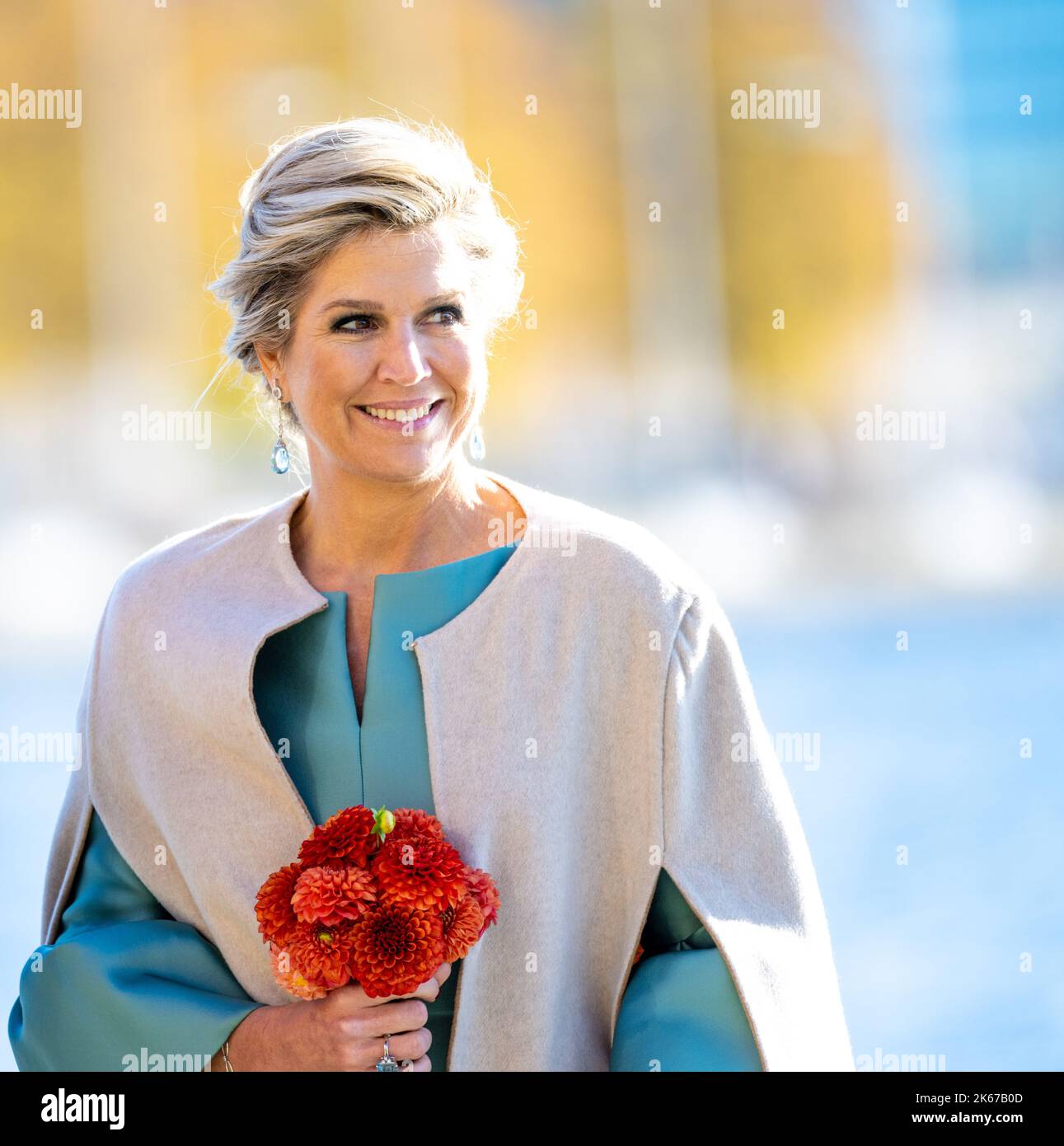 Queen Maxima of the Netherlands during a visit to Grand Hotel to meet ...