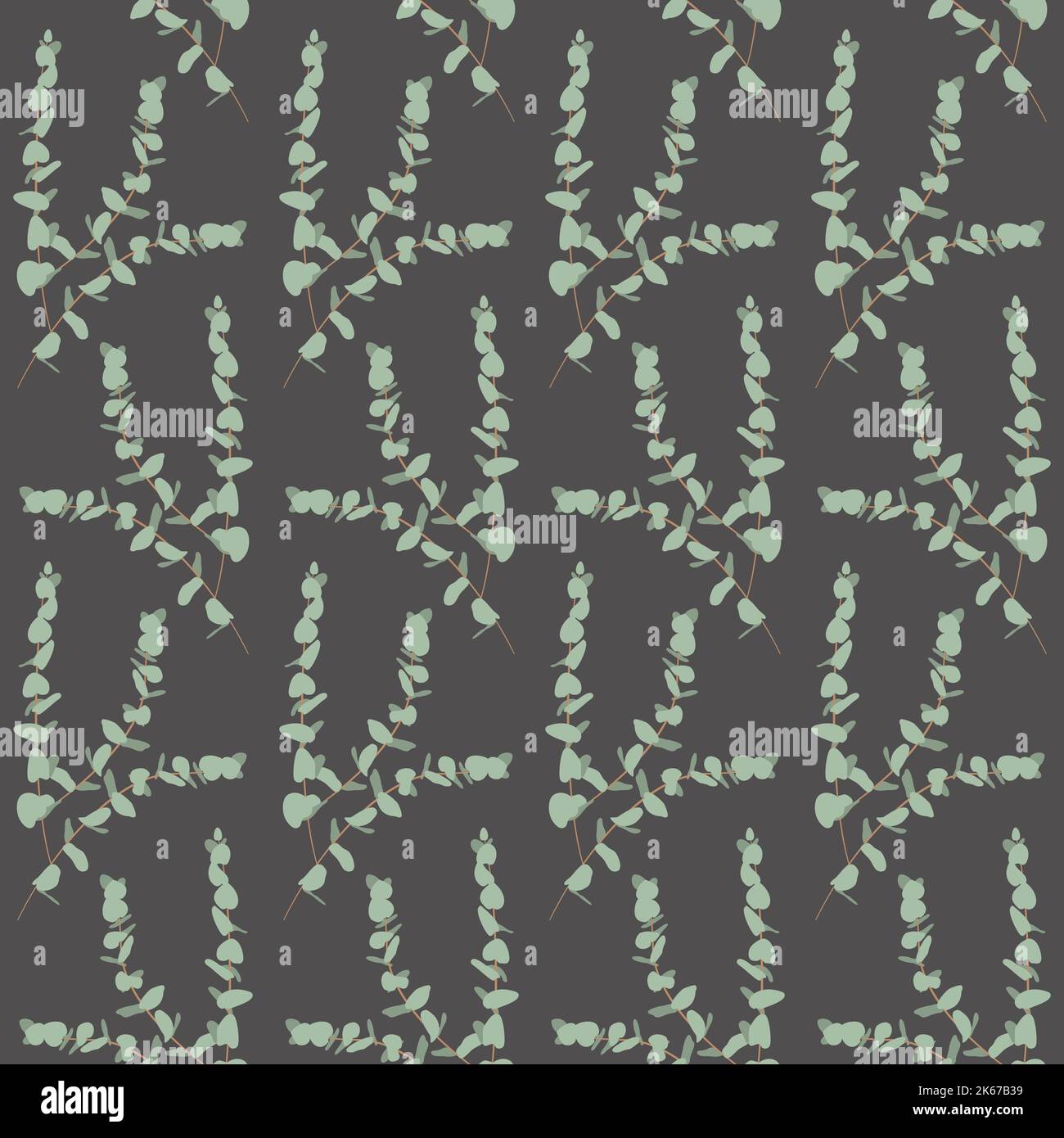 Boho seamless pattern with eucalyptus branches Stock Vector Image & Art ...