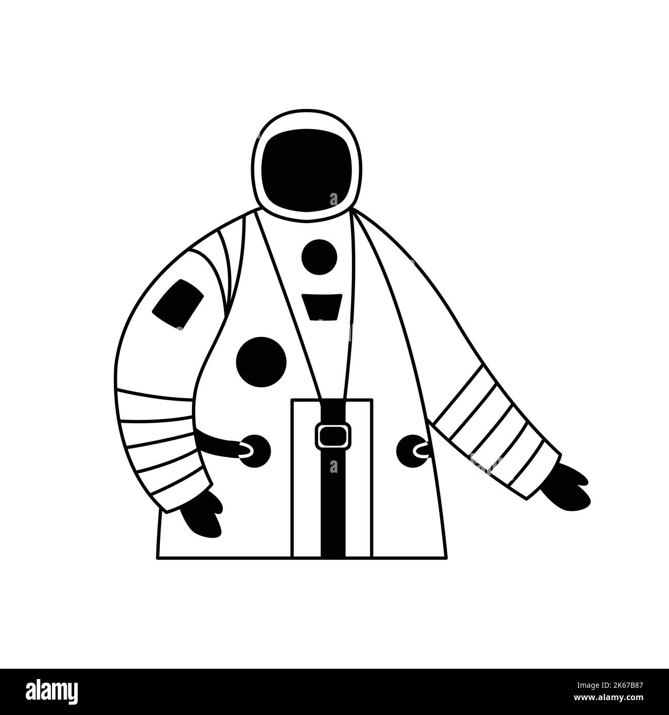 Vector illustration of an astronaut in a spacesuit. Profession Stock ...