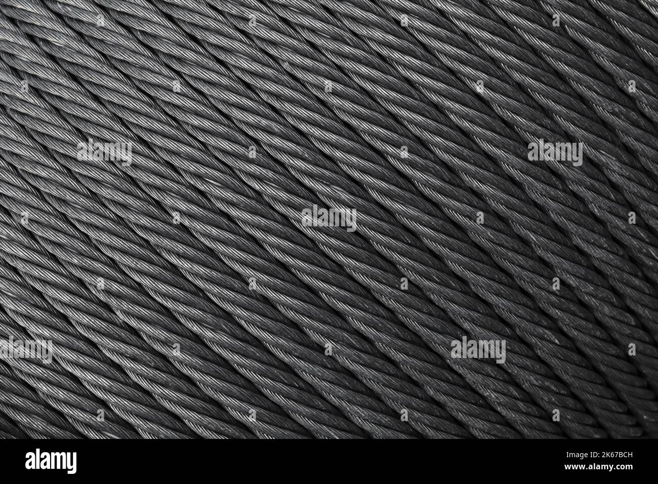 Abstract industrial background photo texture, reel of steel rope Stock ...