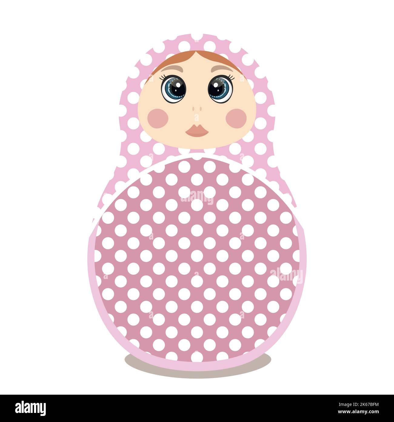 Russian Matryoshka. Traditional Russian folklore dolls with big eyes ...