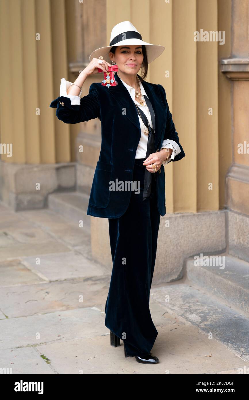 Esmeralda Devlin with her CBE, awarded by the Princess Royal during an ...