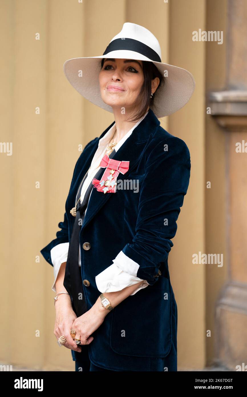 Esmeralda Devlin with her CBE, awarded by the Princess Royal during an ...