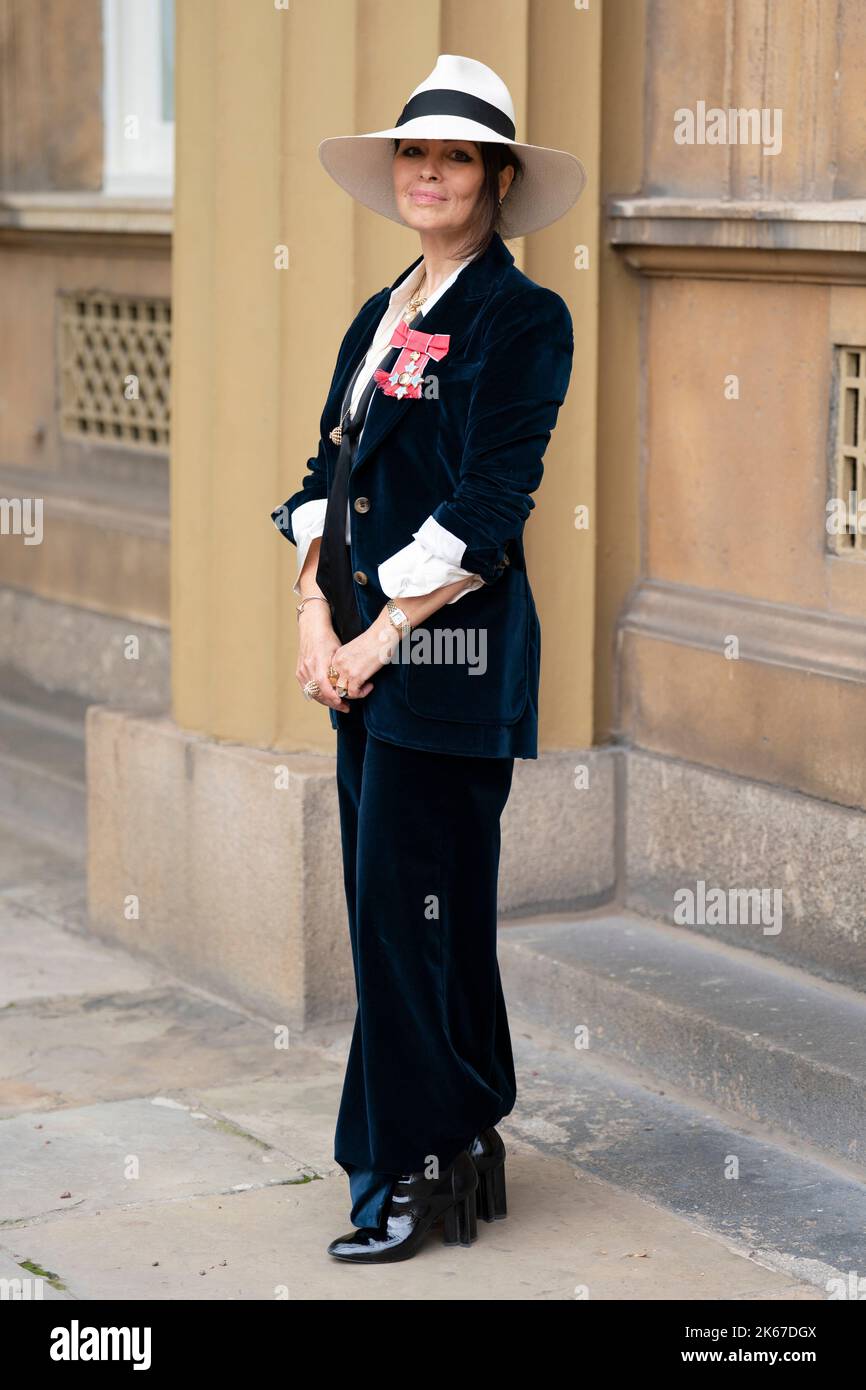 Esmeralda Devlin with her CBE, awarded by the Princess Royal during an ...