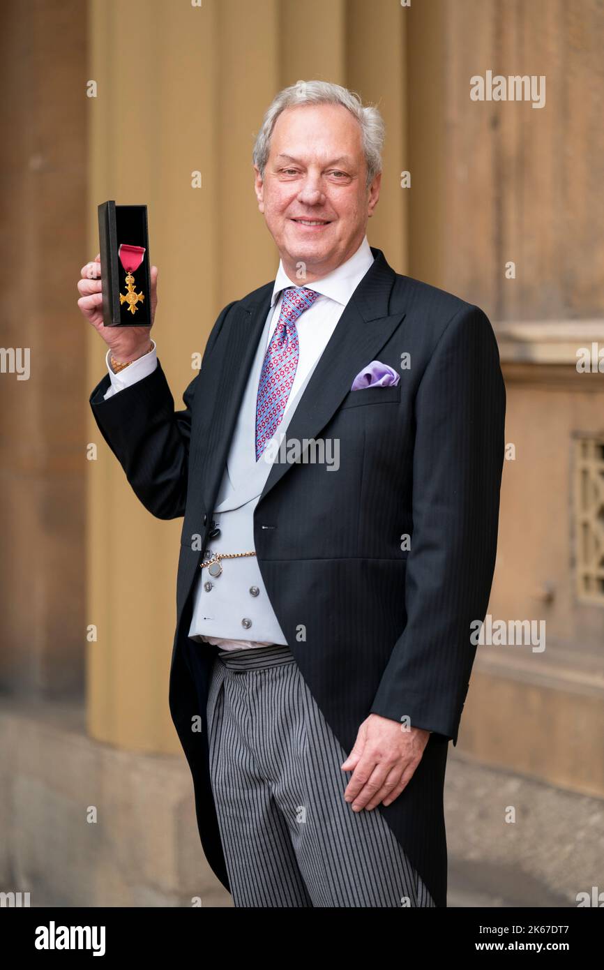 Charles Sabine with his OBE, awarded by the Princess Royal during an ...
