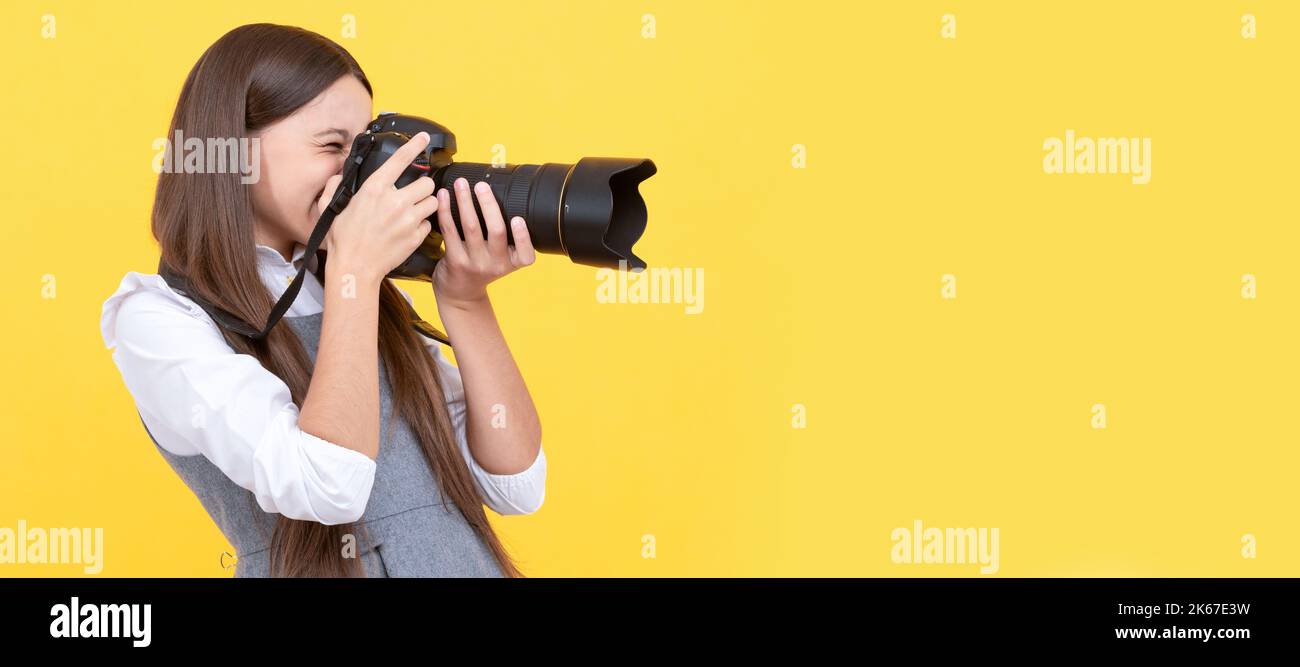 professional. happy child photographing. school of photography. hobby ...