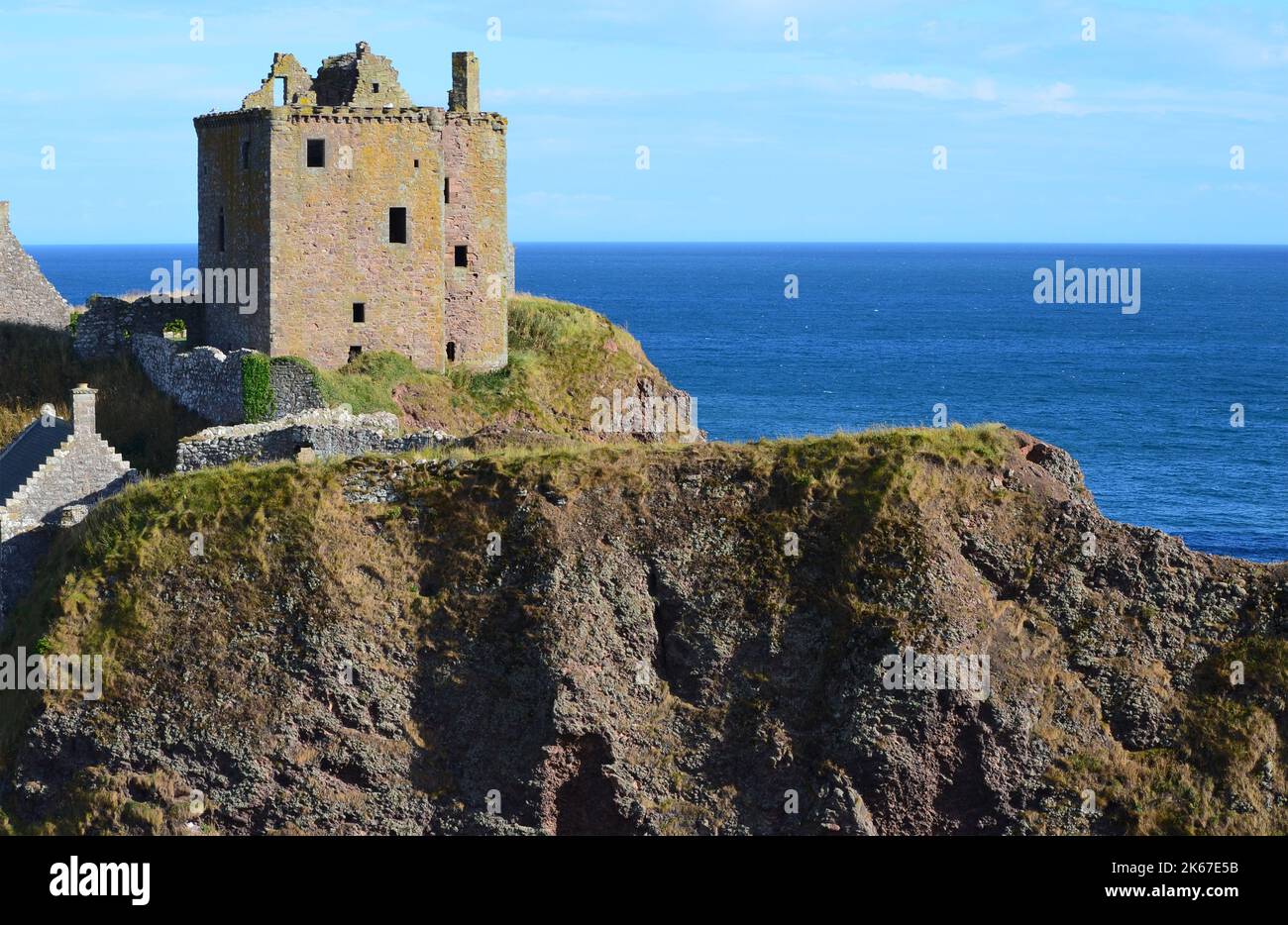 The Dunnottar Castle in Stonehaven, a Scottish historical landmark ...