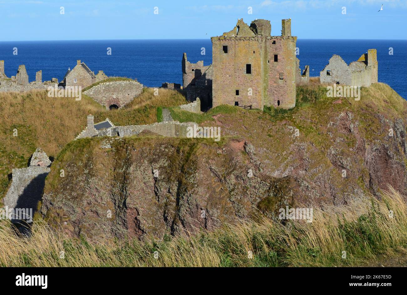 The Dunnottar Castle in Stonehaven, a Scottish historical landmark ...