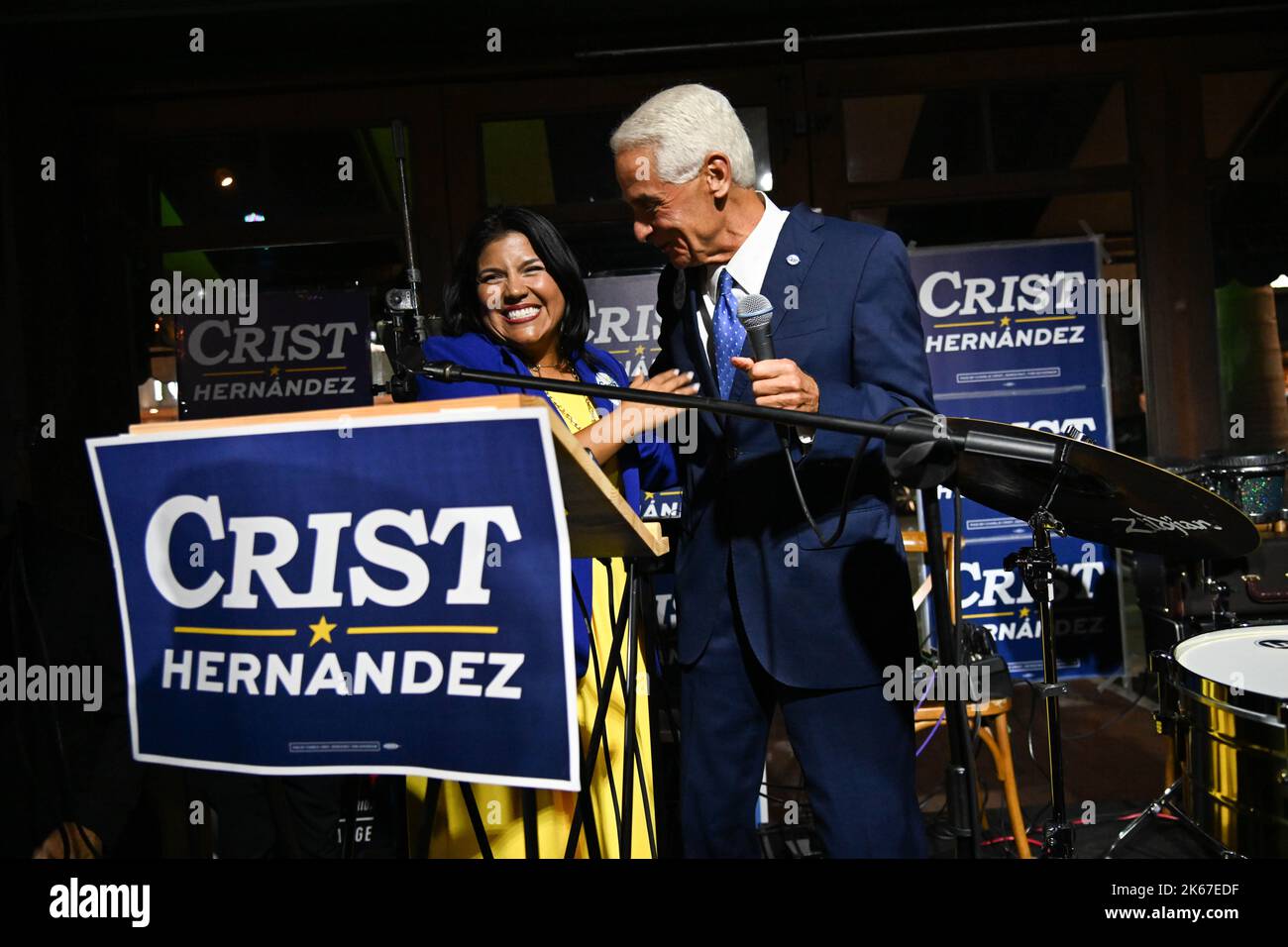 Florida, USA, on October 11, 2022. Democratic nominee for Lieutenant ...