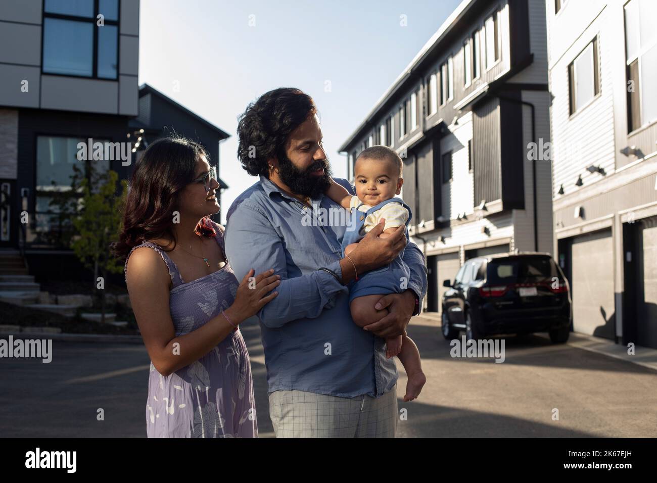 Zeel Shah with her husband Deep Cheema and their son Rehaan Cheema ...