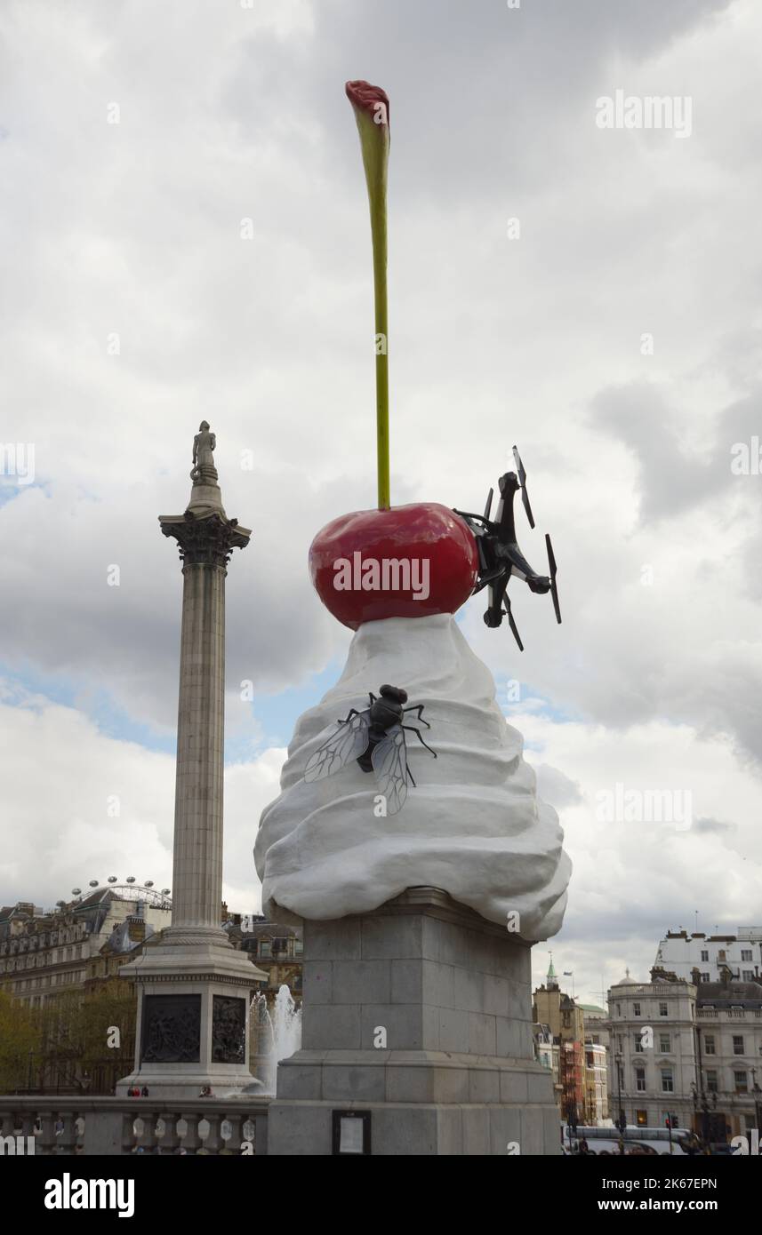 Drone sculpture in Trafalgar Square, London Stock Photo - Alamy