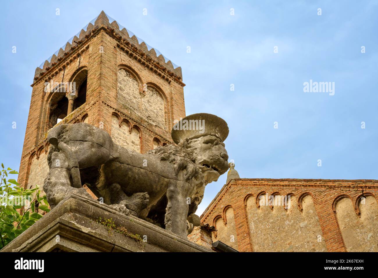Exterior of historic buildings at Monselice, Padua province, Veneto ...