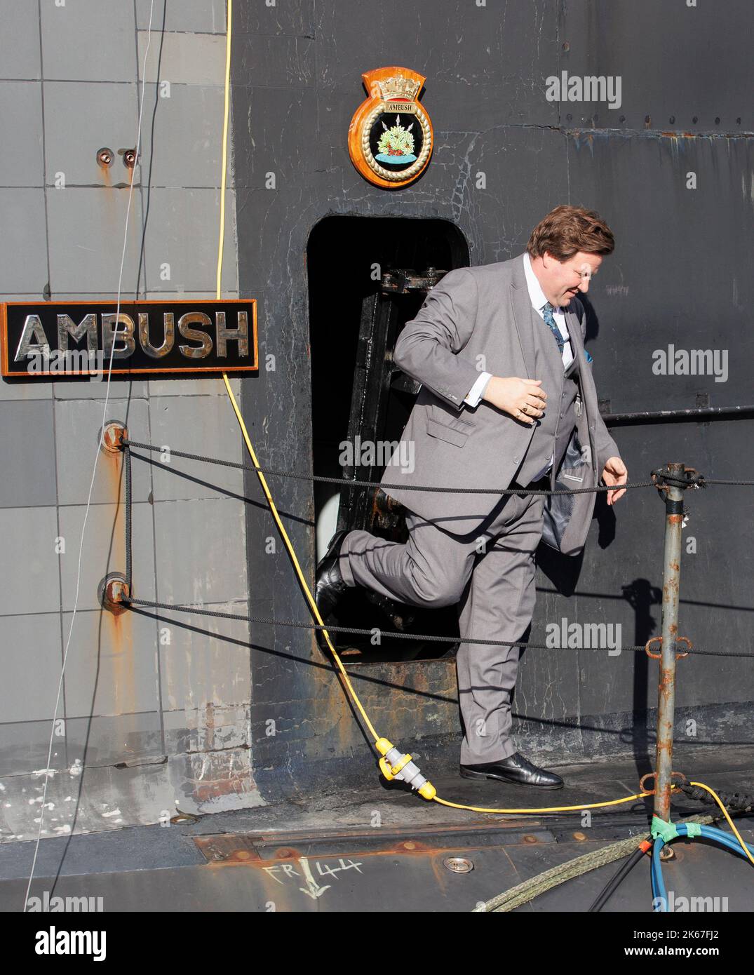 Defence Procurement minister Alec Shelbrooke on board attack submarine ...