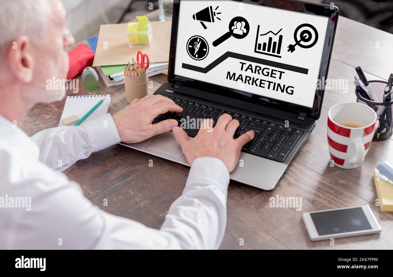 Target marketing concept shown on a laptop screen Stock Photo - Alamy