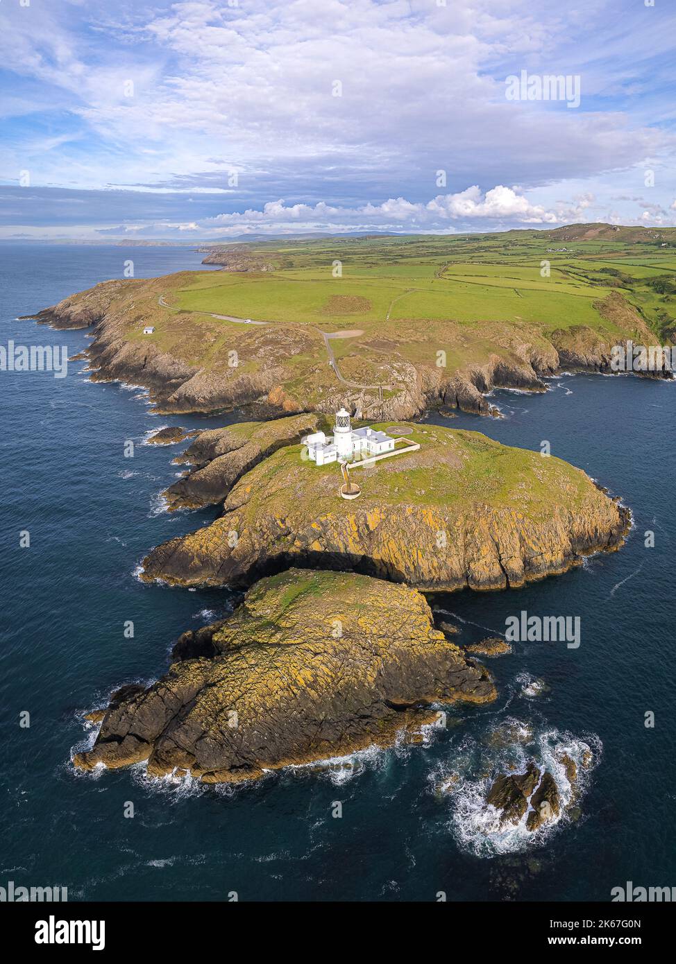 Aerial view coastline lighthouse united hi-res stock photography and ...