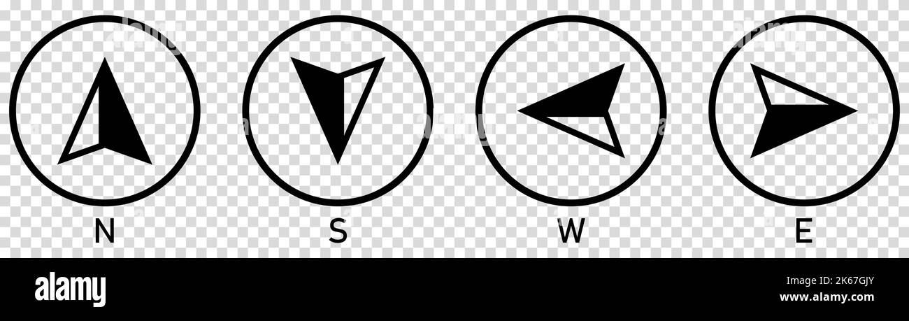 Compass icons. Wind rose icons. Vector illustration isolated on ...