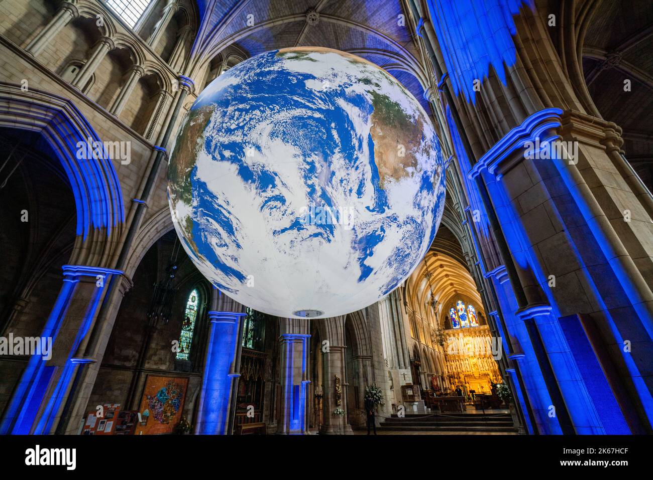 London UK. 12 October 2022 . Gaia earth installation by Luke Jerram at ...