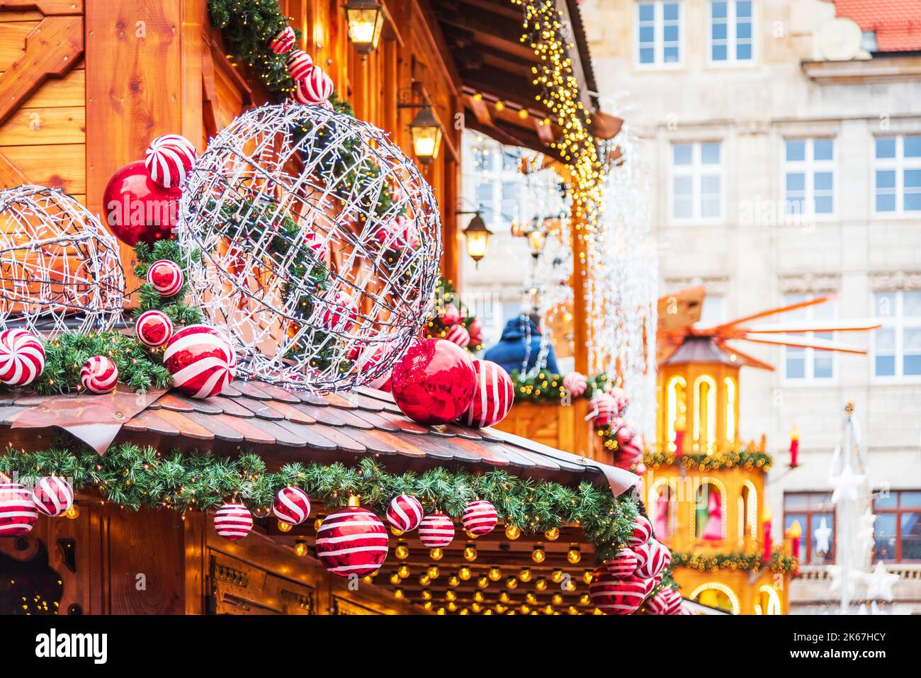 Wroclaw, Poland. Season decoration on famous polish Christmas Market ...