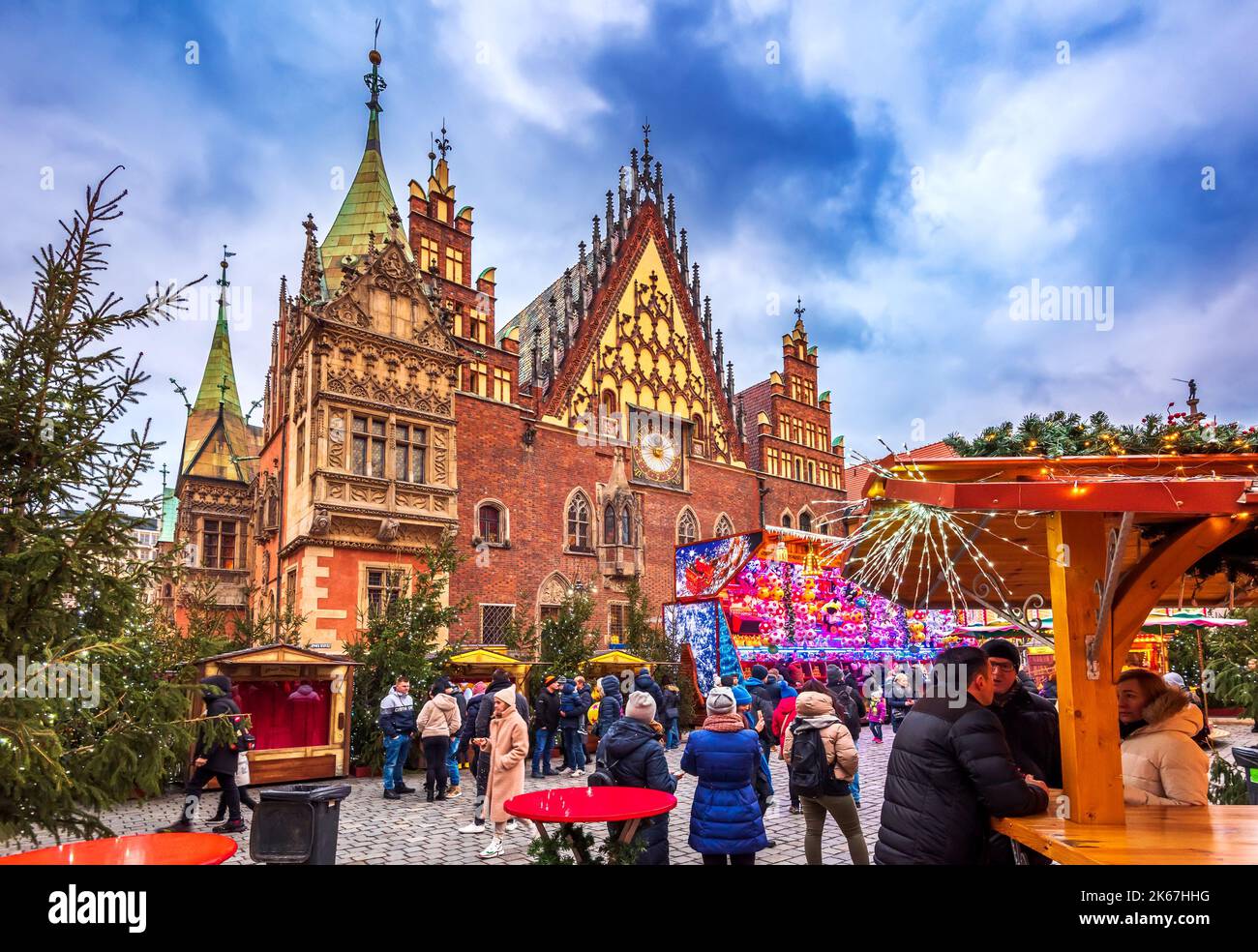 Wroclaw, Poland - December 2019: Famous polish Christmas Market in ...